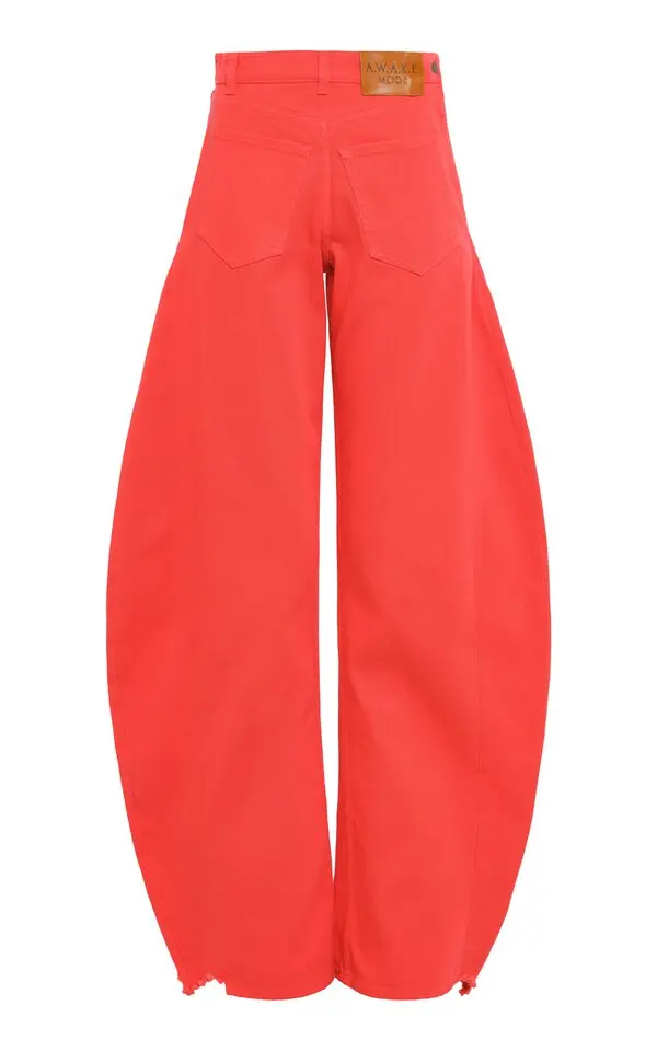 A.W.A.K.E. Mode Mirror High-rise Barrel-leg Jeans