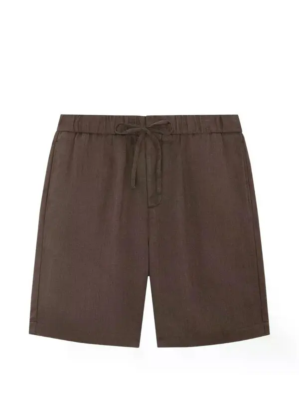 Frescobol Carioca Felipe Linen-cotton Blend Shorts - Brown