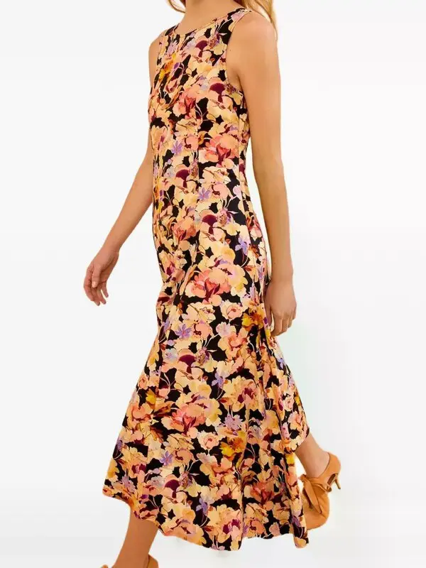 Ulla Johnson Georgia Floral-print Midi Dress - Black