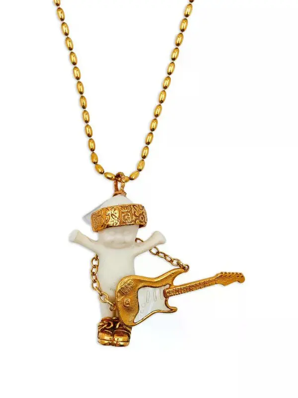 GEM KINGDOM Porcelain Doll Pendant Necklace