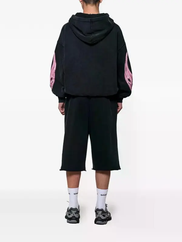 GODMADE Graphic-print Zip-up Hoodie - Black