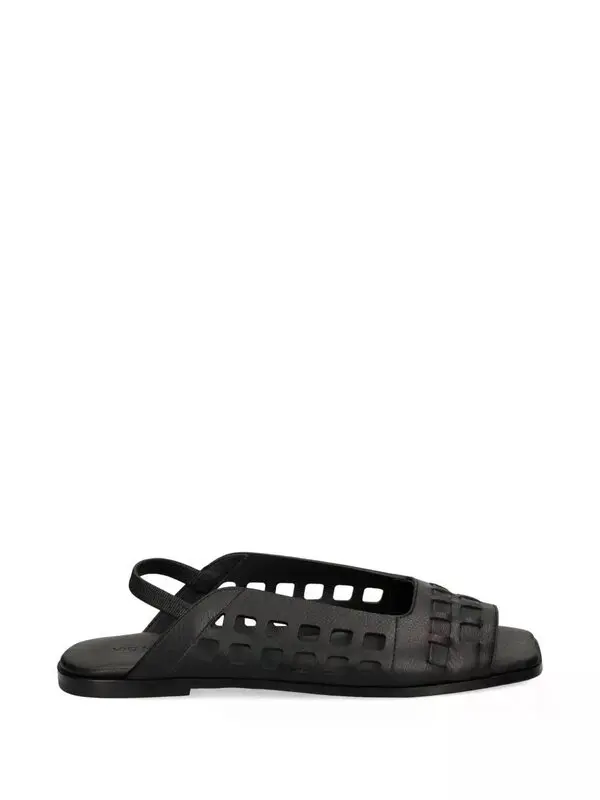 VIC MATIE Leather Cut-out Slingback Sandals