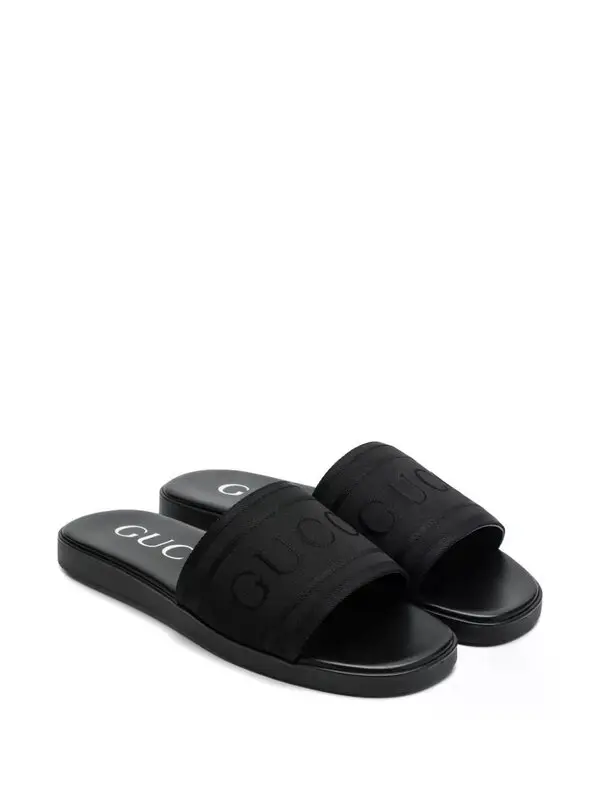 Gucci Logo-embroidered Slides