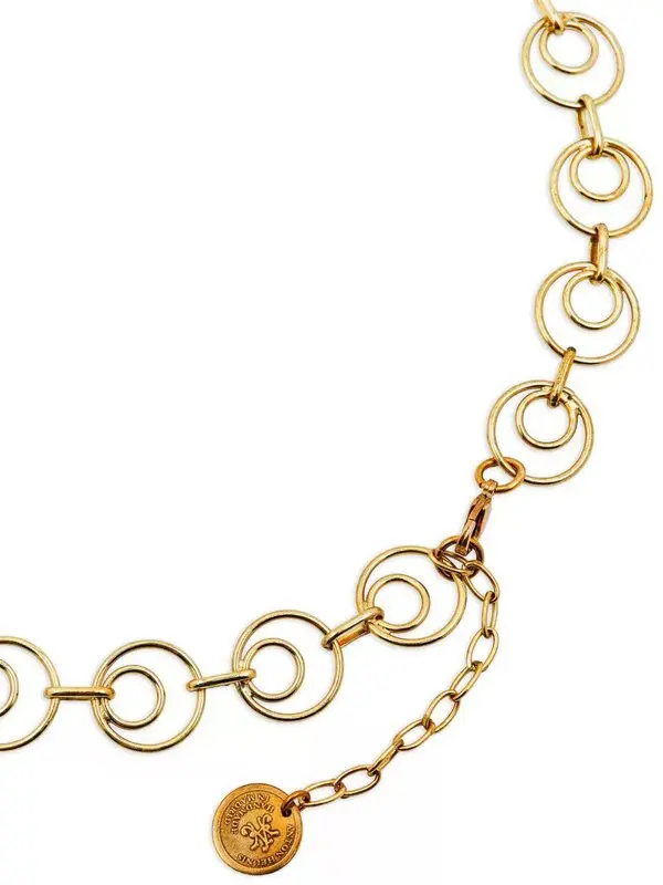 ANTON HEUNIS Gold-plated Silver Enamel Pendant Chain Necklace
