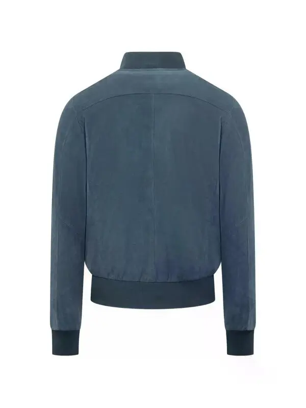 BARBA NAPOLI Zip-up Suede Bomber Jacket