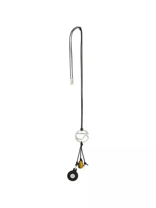 Coperni Stone-pendant Logo-hardware Keychain - Silver