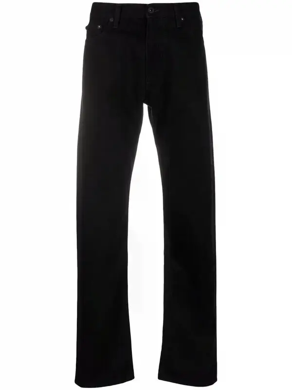 Off-White Diagonals Print Straight-leg Jeans - Black