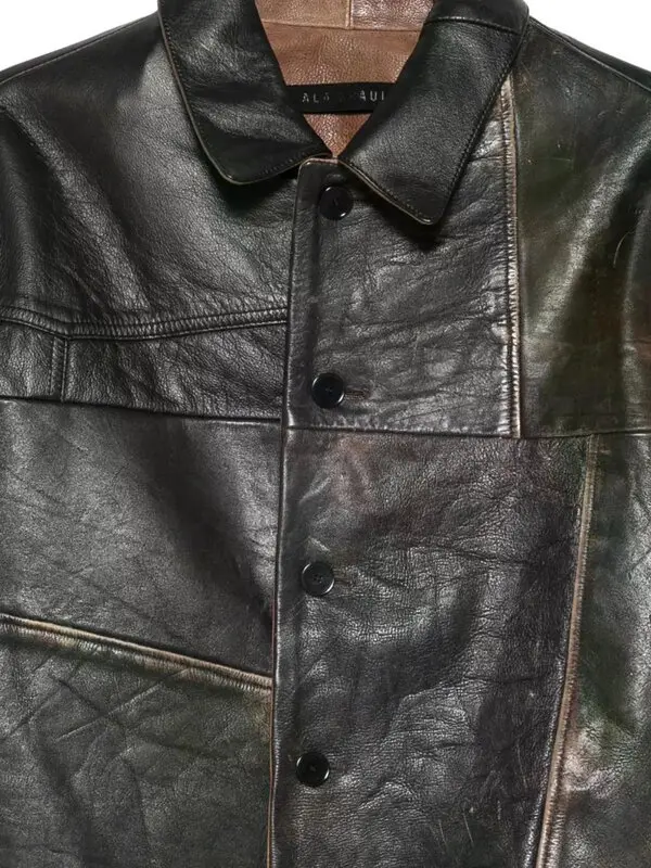 ALAINPAUL Panelled Leather Jacket