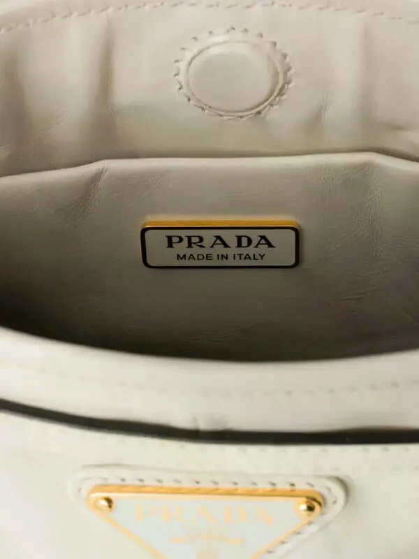 Prada Bonnie Leather Mini Shoulder Bag - White