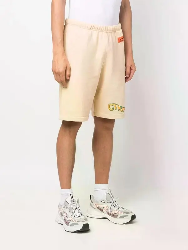 Heron Preston Logo-embellished Cotton Track Shorts
