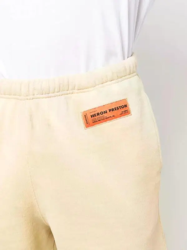 Heron Preston Logo-embellished Cotton Track Shorts