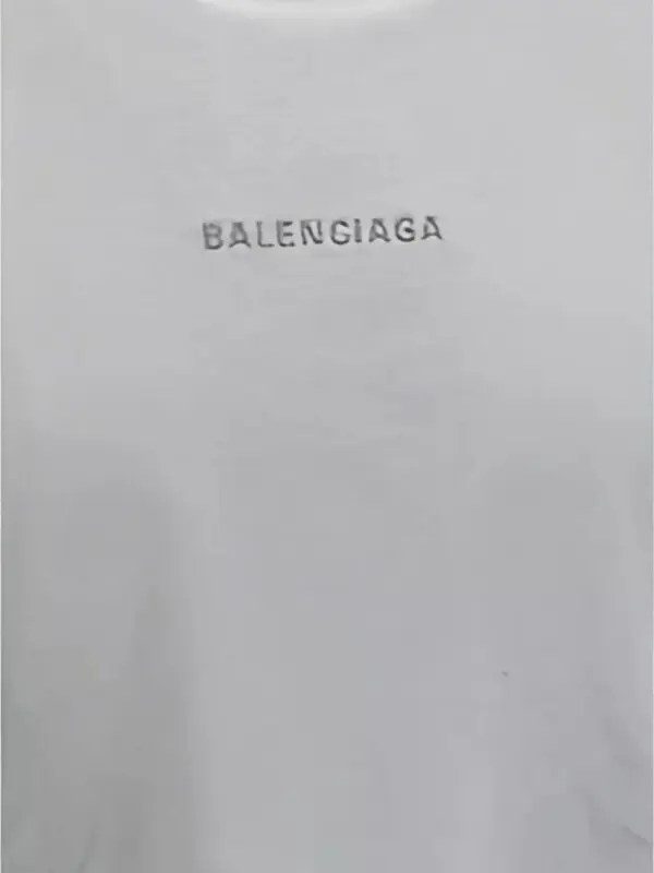 Balenciaga Logo-embroidered Distressed-effect T-shirt