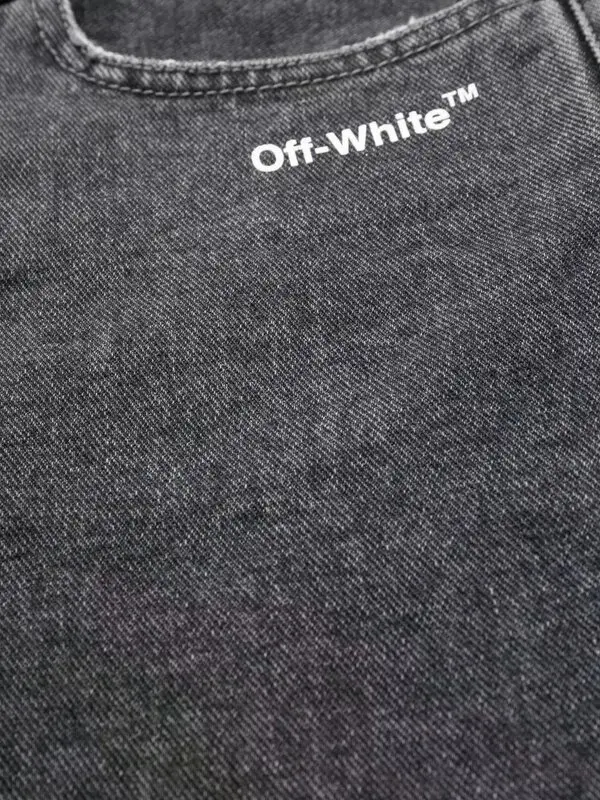 Off-White Diag-stripe Denim Shorts