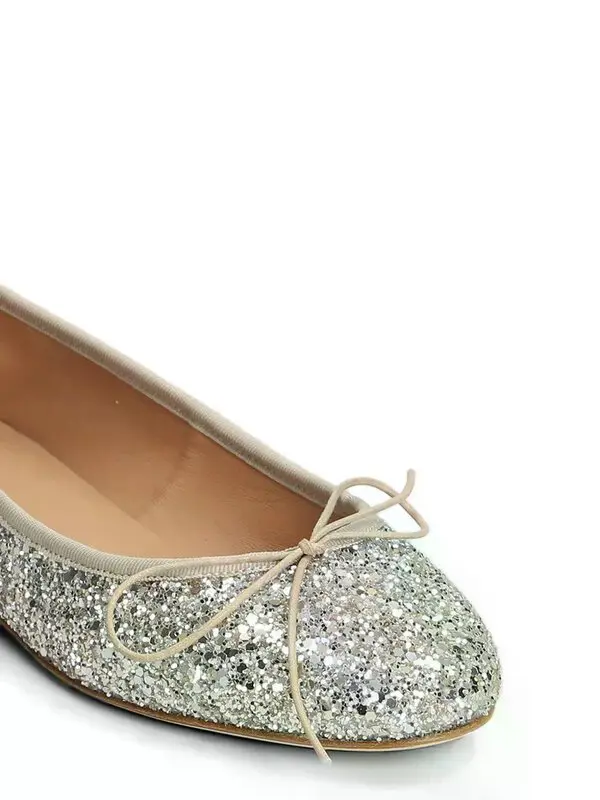 ANNIEL Glitter Embellished Bow Ballet Flats