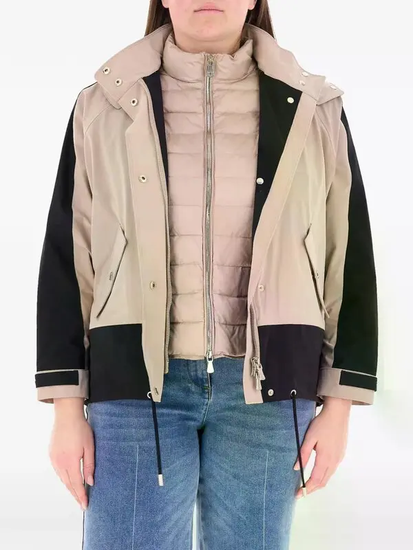 ELENA MIRÒ Colour-block Hooded Jacket