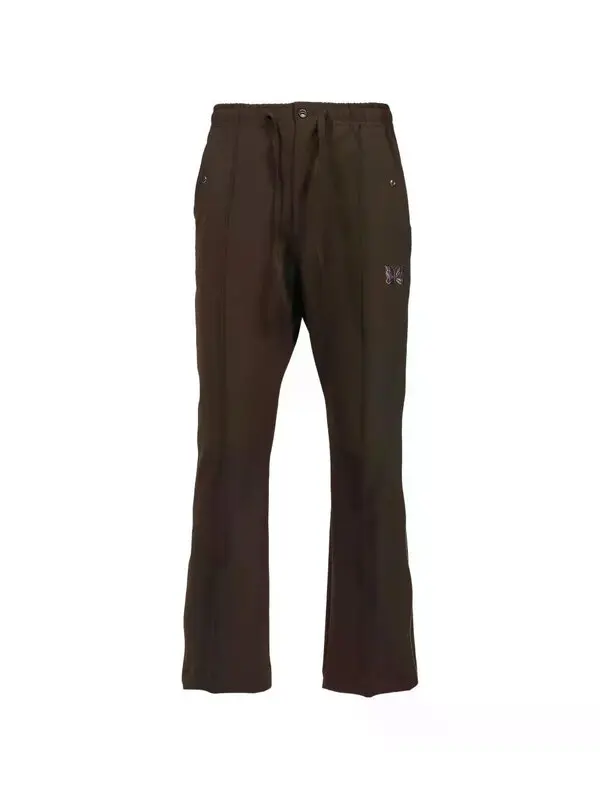 Needles Butterfly-embroidered Trousers - Brown