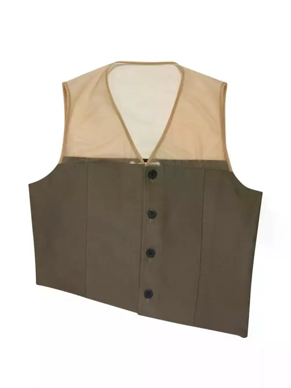 NICCOLO PASQUALETTI Asymmetric Panelled Top - Green