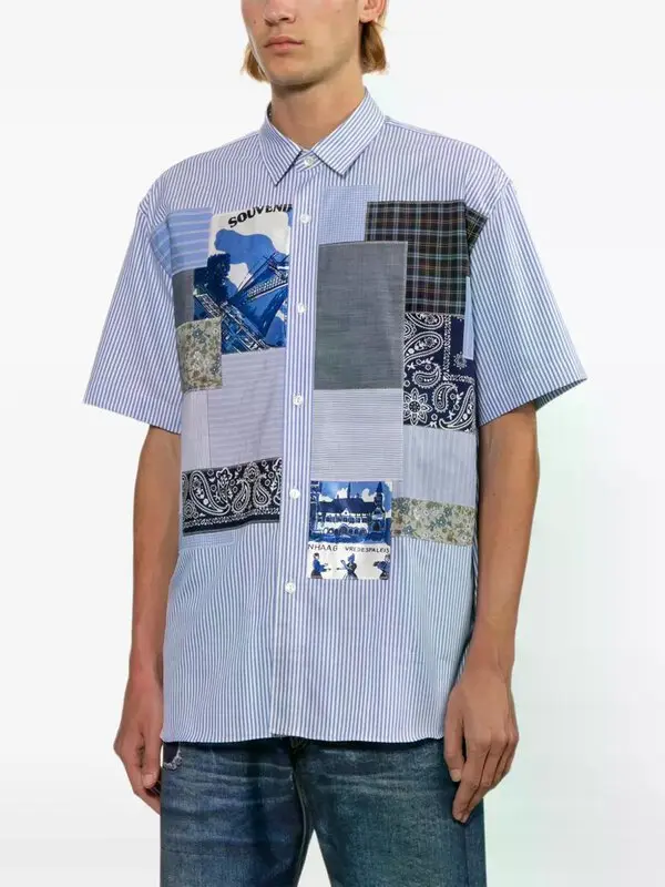 Junya Watanabe Patchwork Shirt - Blue