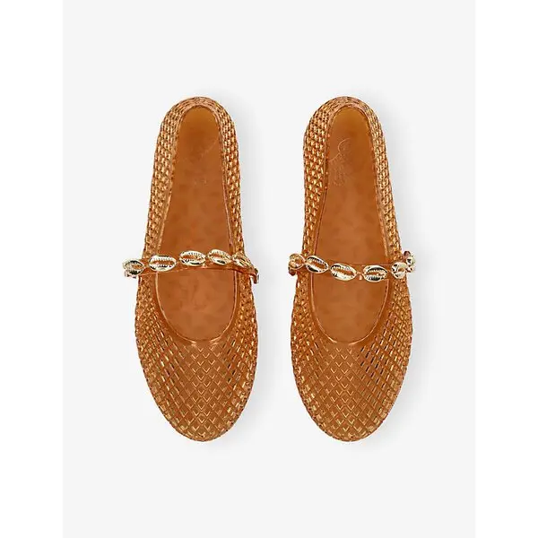 ANCIENT GREEK SANDALS Iro Shells Pvc Ballet Flats - Camel