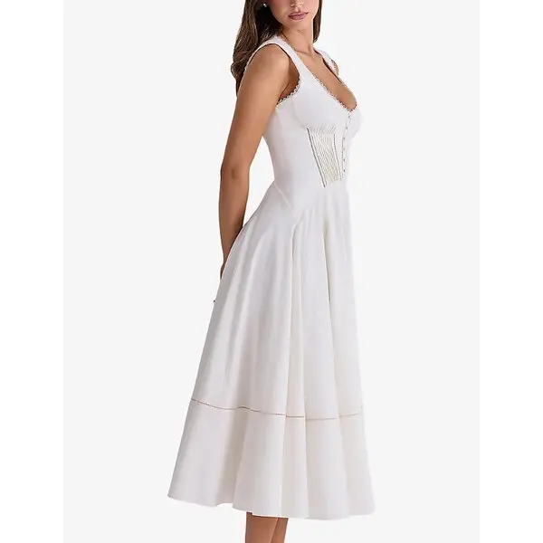 House Of Cb Solana Cotton Midi Dress