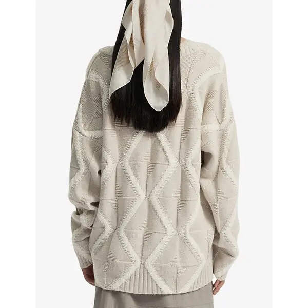BOSS Aran Knitted Virgin Wool Jumper