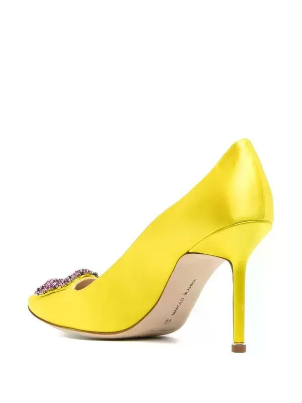 Manolo Blahnik Hangisi 90mm Pumps - Yellow