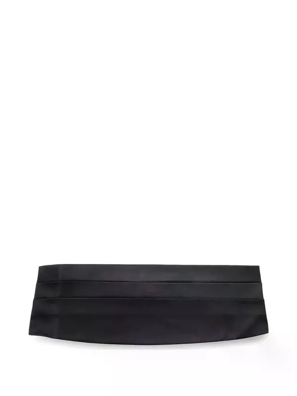 Brunello Cucinelli Pleated Satin Cummerbund - Black
