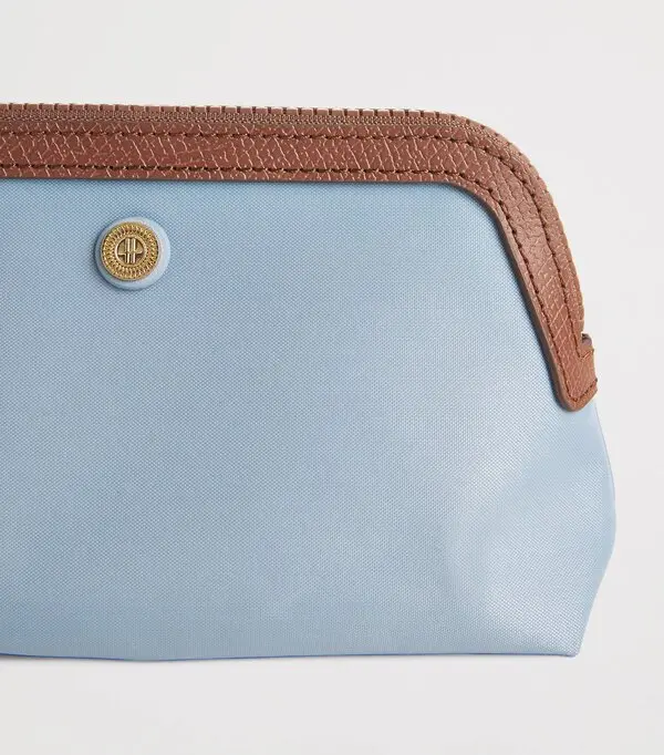Harrods Small Nylon Wash Bag With Leather Trims - Blue