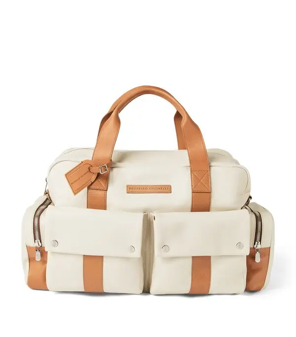 Brunello Cucinelli Grained Calfskin Leisure Bag - Blue