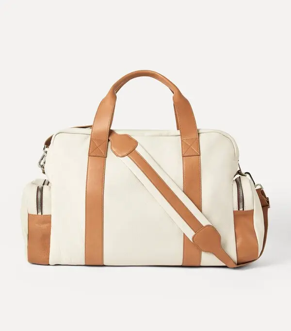 Brunello Cucinelli Grained Calfskin Leisure Bag - Blue