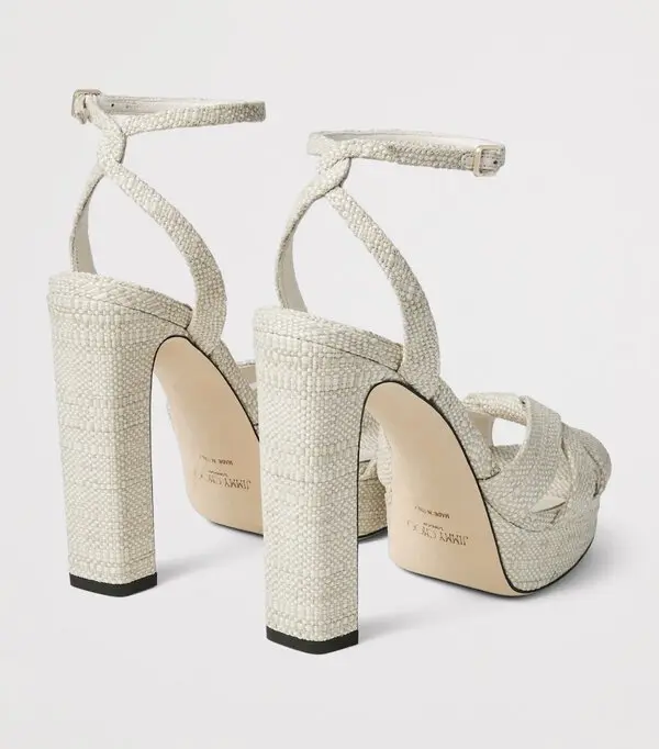 JIMMY CHOO Kove 120 Woven Platform Sandals
