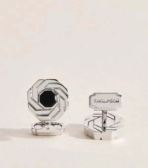 Tateossian Thompson Onyx Octagon Cufflinks