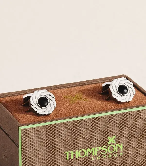 Tateossian Thompson Onyx Octagon Cufflinks