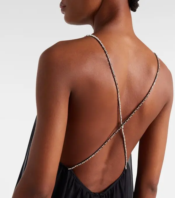 David Koma Embellished Chiffon Gown