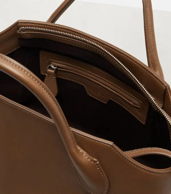 THE ROW Terrase Leather Top-handle Bag - Brown