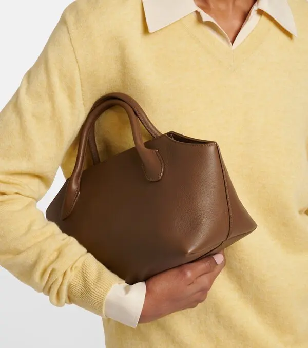 THE ROW Terrase Leather Top-handle Bag - Brown