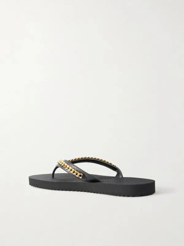 Stella McCartney Falabella Embellished Flip Flops