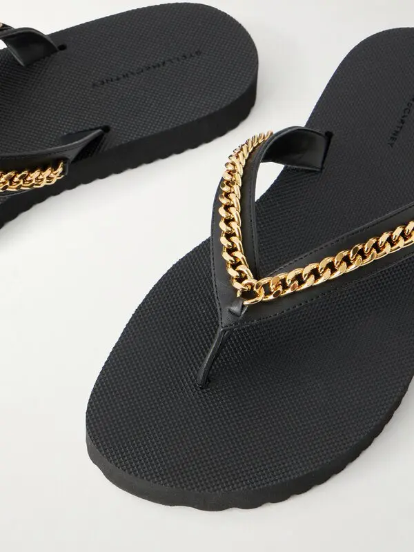 Stella McCartney Falabella Embellished Flip Flops