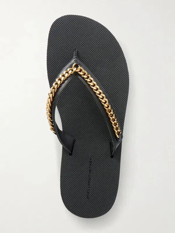Stella McCartney Falabella Embellished Flip Flops