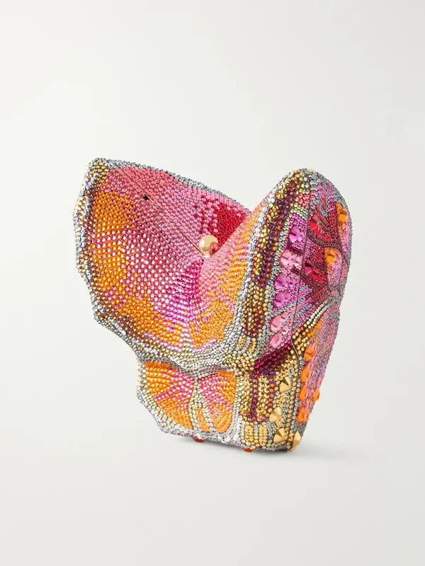 Judith Leiber Butterfly Fireclipper Crystal-embellished Clutch
