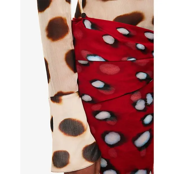 RAT AND BOA Nilah Printed Sheer Shirt Dress