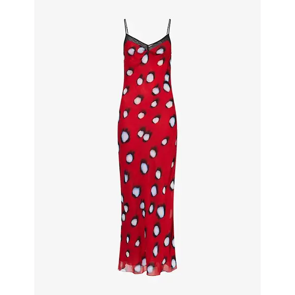 RAT AND BOA Mara Graphic-pattern Woven Maxi Dress - Red