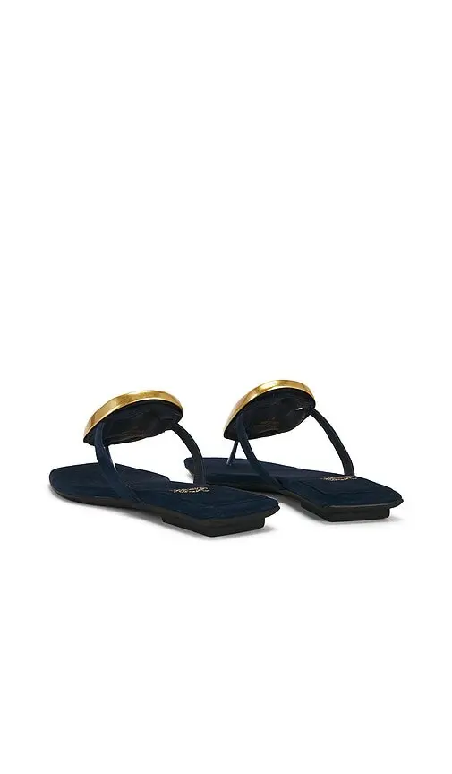 Jeffrey Campbell Bazaar Flat Sandal - Navy