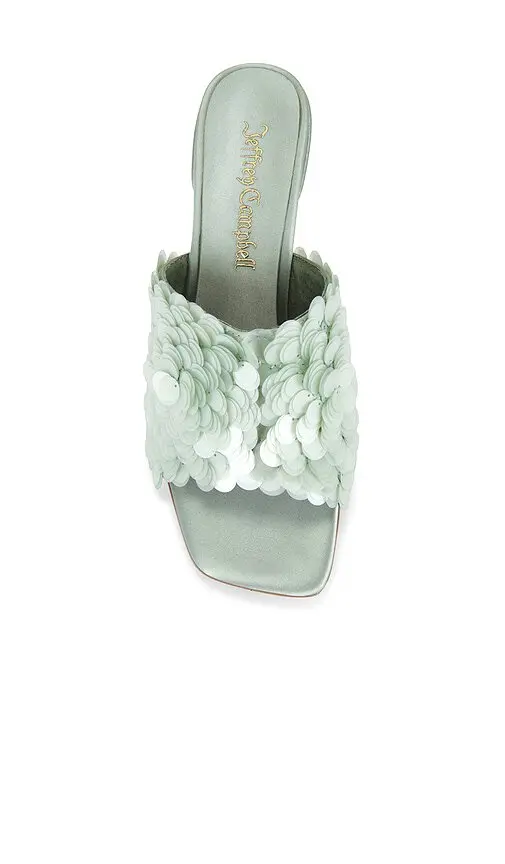 Jeffrey Campbell Bailar Sequin Embellished Stiletto Sandals - Mint