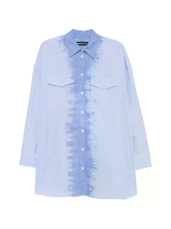 DEPARTMENT 5 Flap-pocket Shirt With Tie-dye Pattern