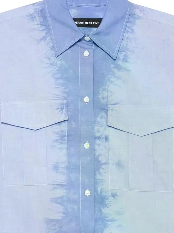 DEPARTMENT 5 Flap-pocket Shirt With Tie-dye Pattern