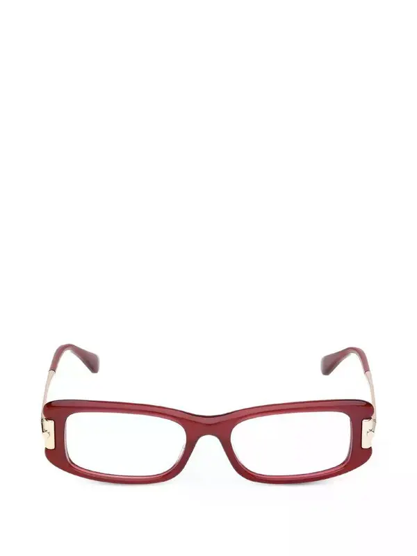 Max Mara Rectangle Frame Glasses - Red
