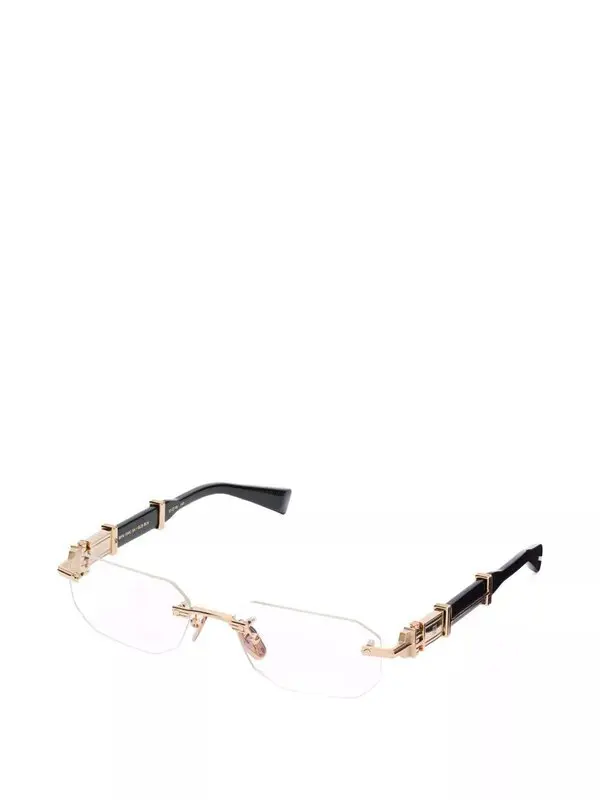 Balmain Geometric-frame Rimless Glasses
