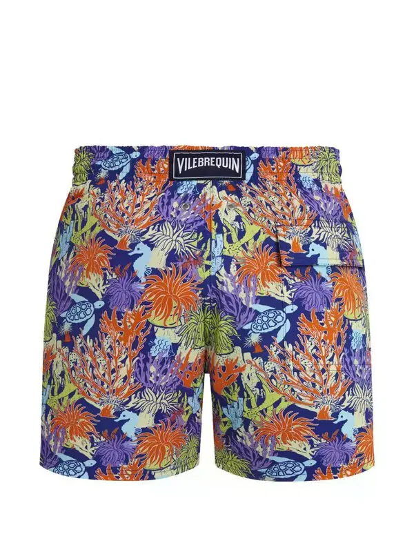 Vilebrequin Aquatic-print Swim Shorts - Blue