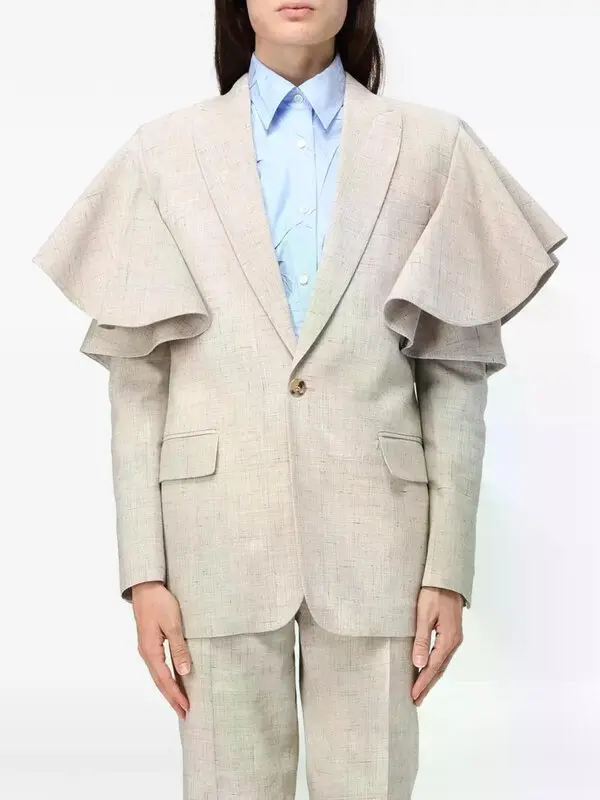 Moschino Ruffled-sleeve Blazer